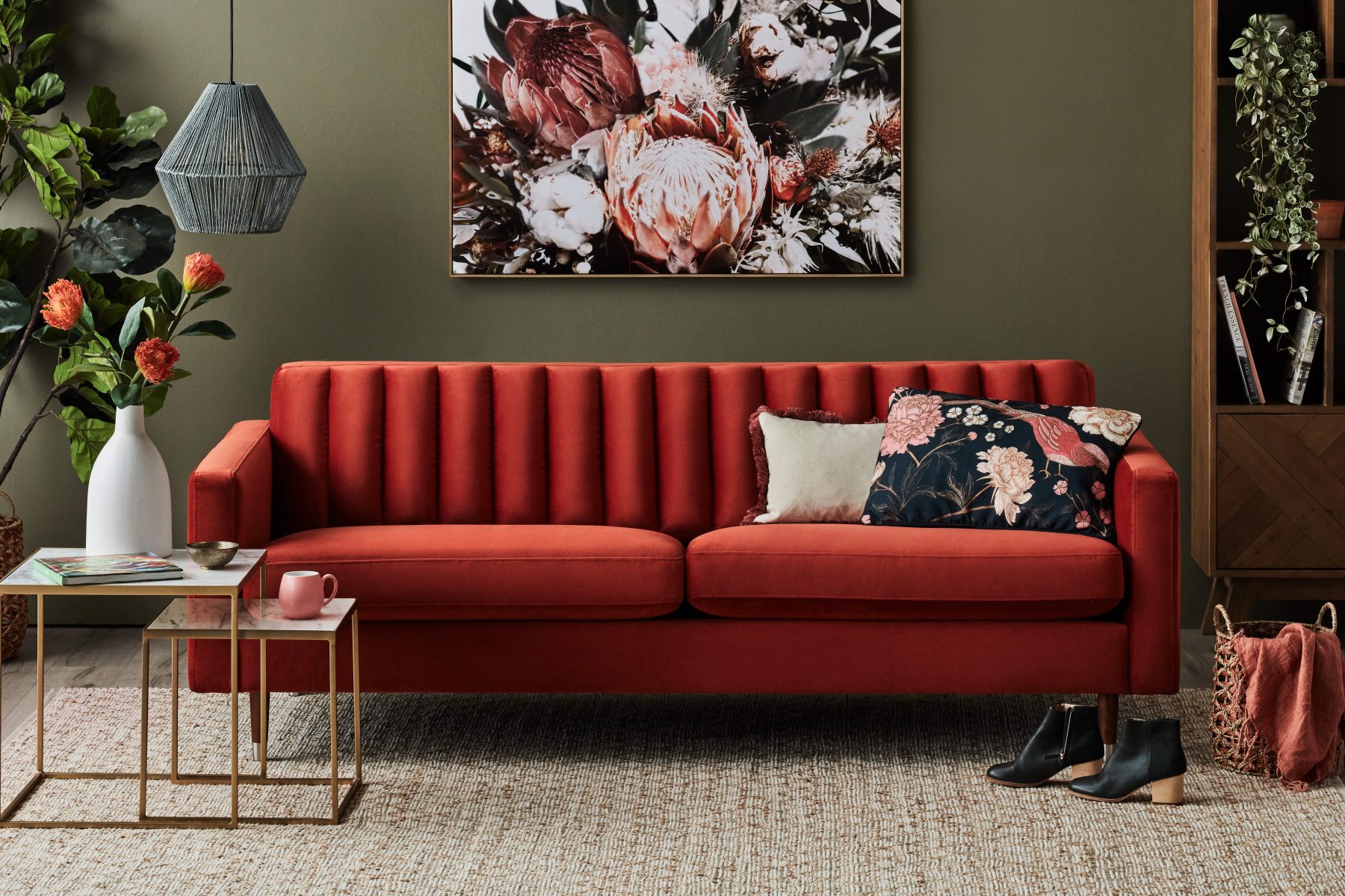 Up the Luxe with the Stitch Velvet Sofa - Early Settler's Home Life